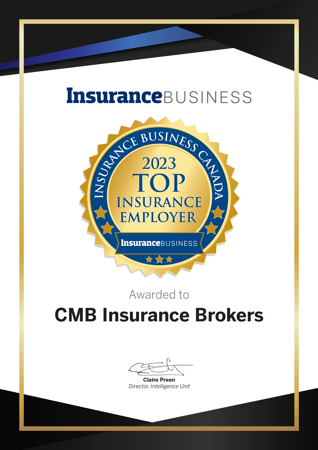 CMB is an IBC Top Insurance Employer again in 2023! - CMB Insurance Brokers
